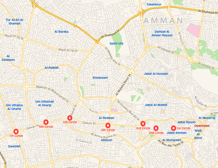 Amman’s Neighborhoods & Circles Explained – My Amman Life
